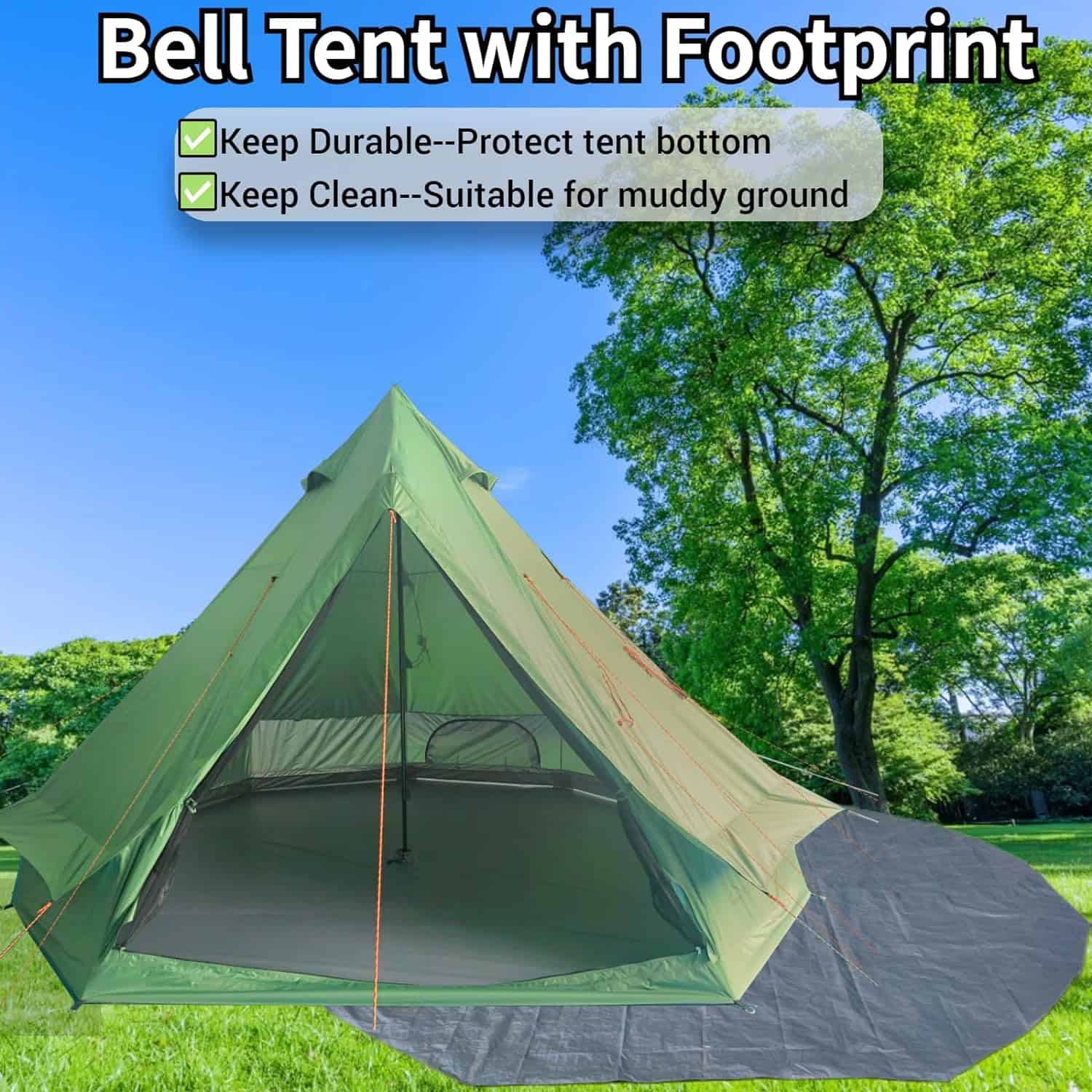 danchel-outdoor-4-person-lightweight-yurt-tent-glamping-tent-with ...