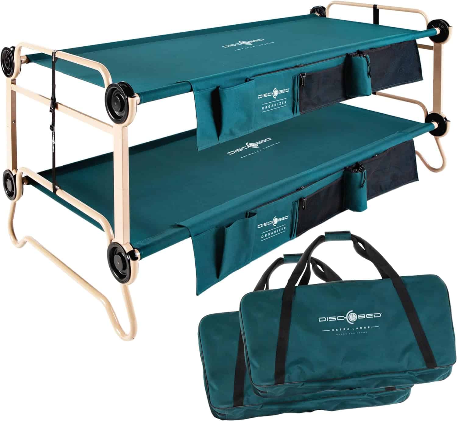 disc-o-bed-extra-large-with-2-side-organizers-black – Outdoor Overnights