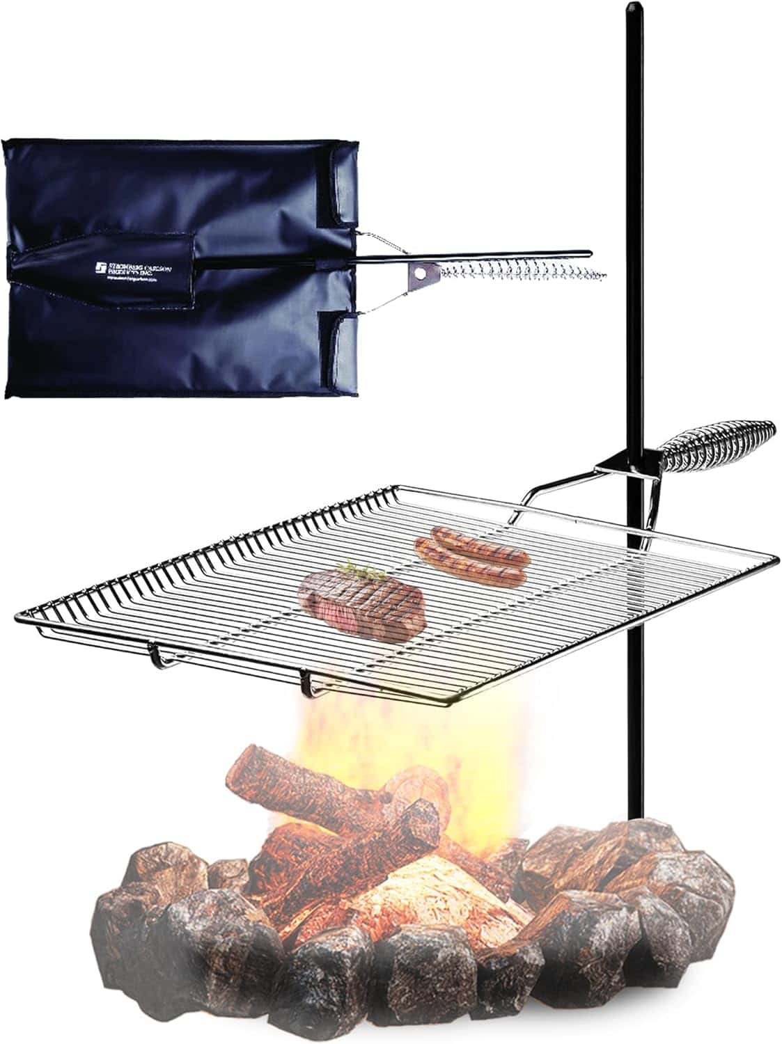 stromberg-carlson-stake-grill-camping-grill-open-fire-cooking-equipment ...
