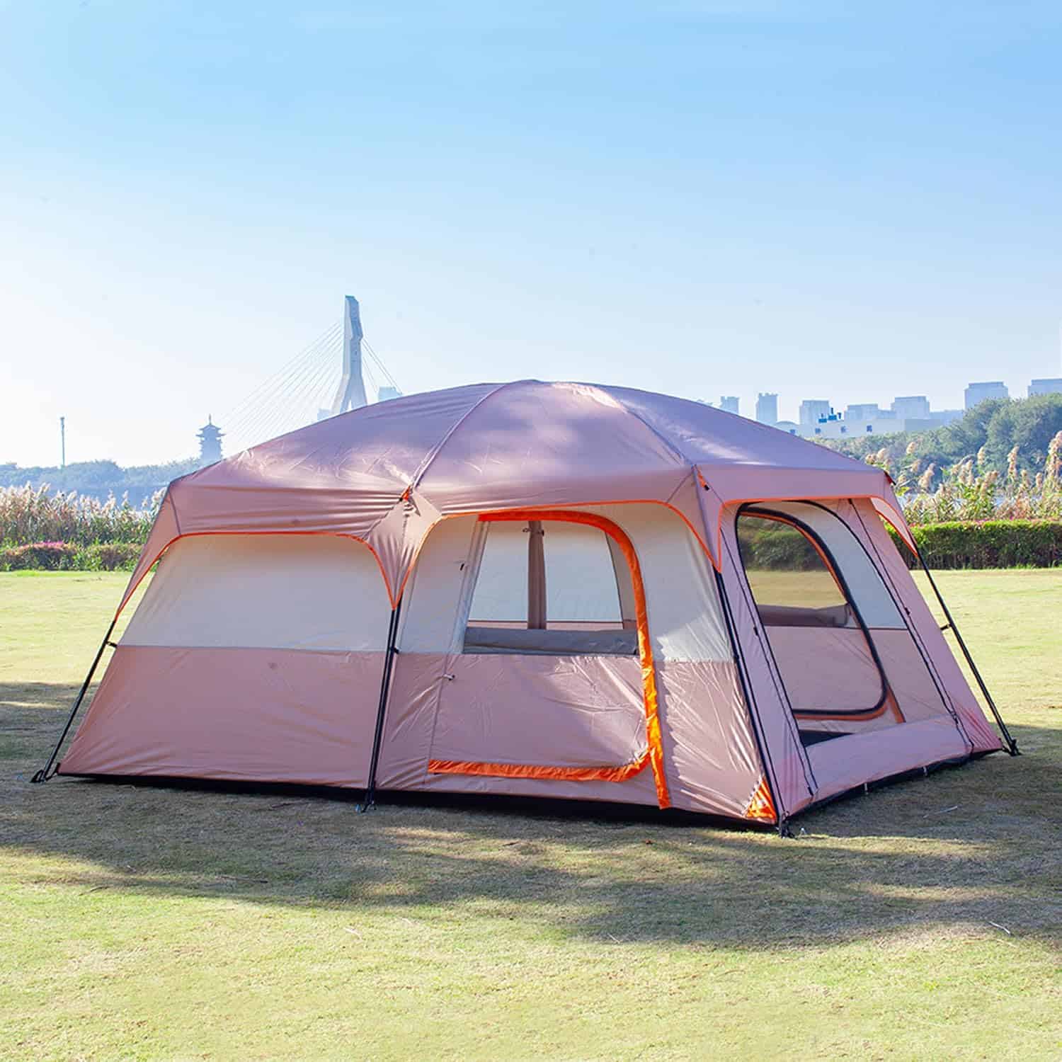 ktt-extra-large-tent-10-12-14-personafamily-cabin-tents2-rooms3-doors ...