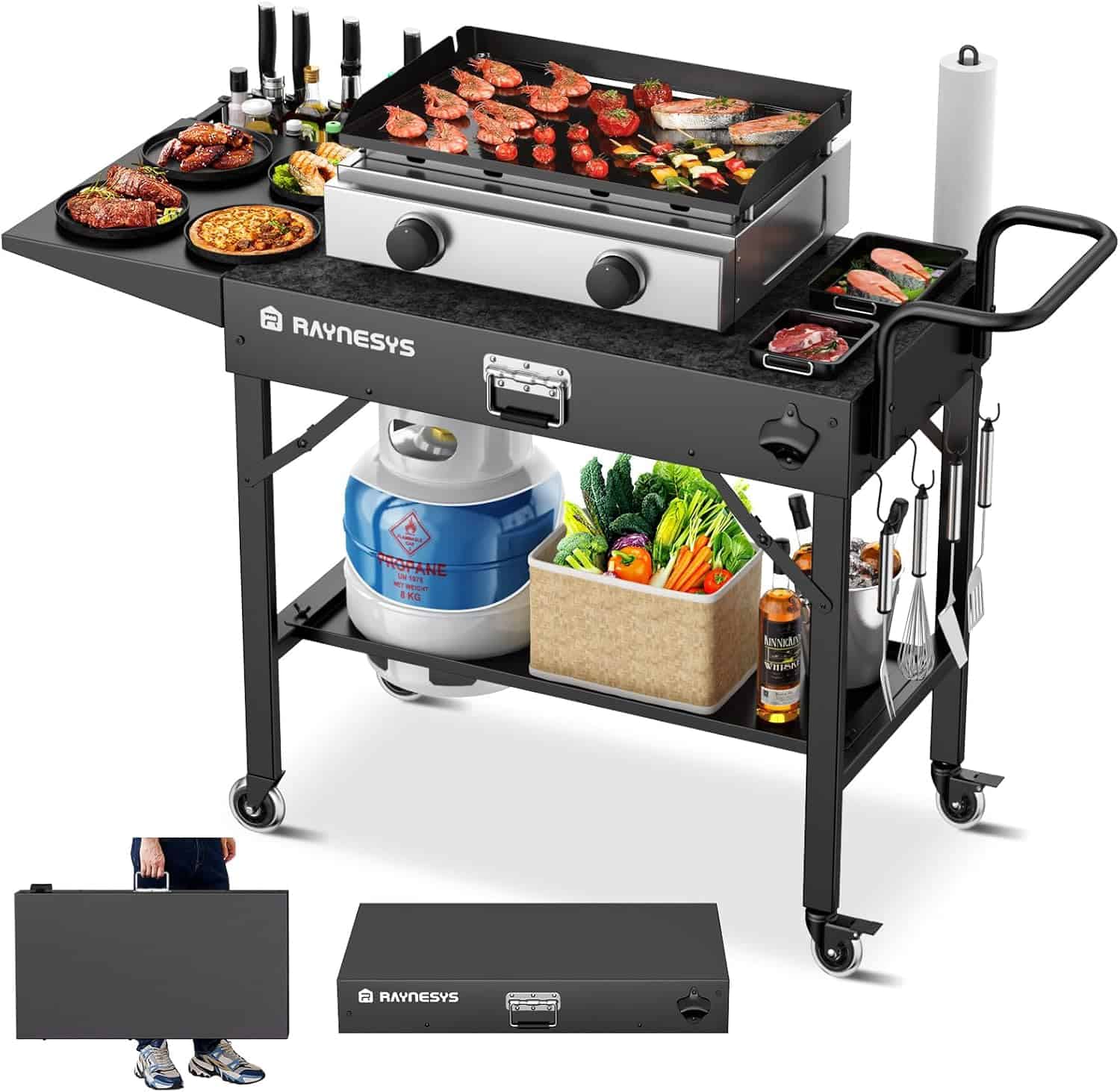 outdoor-grill-table-blackstone-griddle-stand-440lbs-folding-grill-cart ...