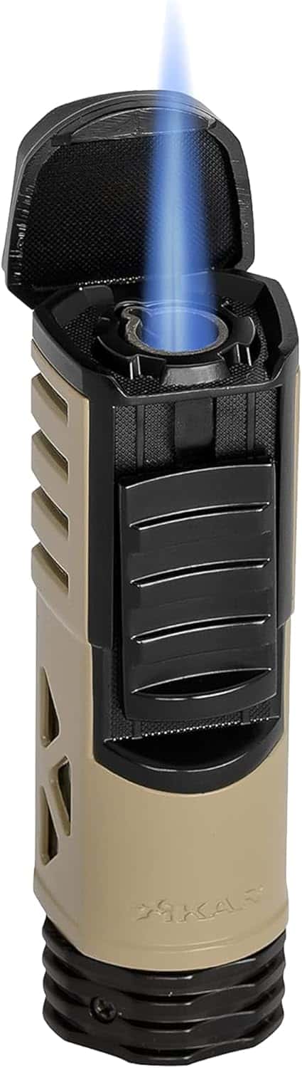 xikar-tactical-single-jet-lighter-tan-and-black-powerful-flame-rugged ...